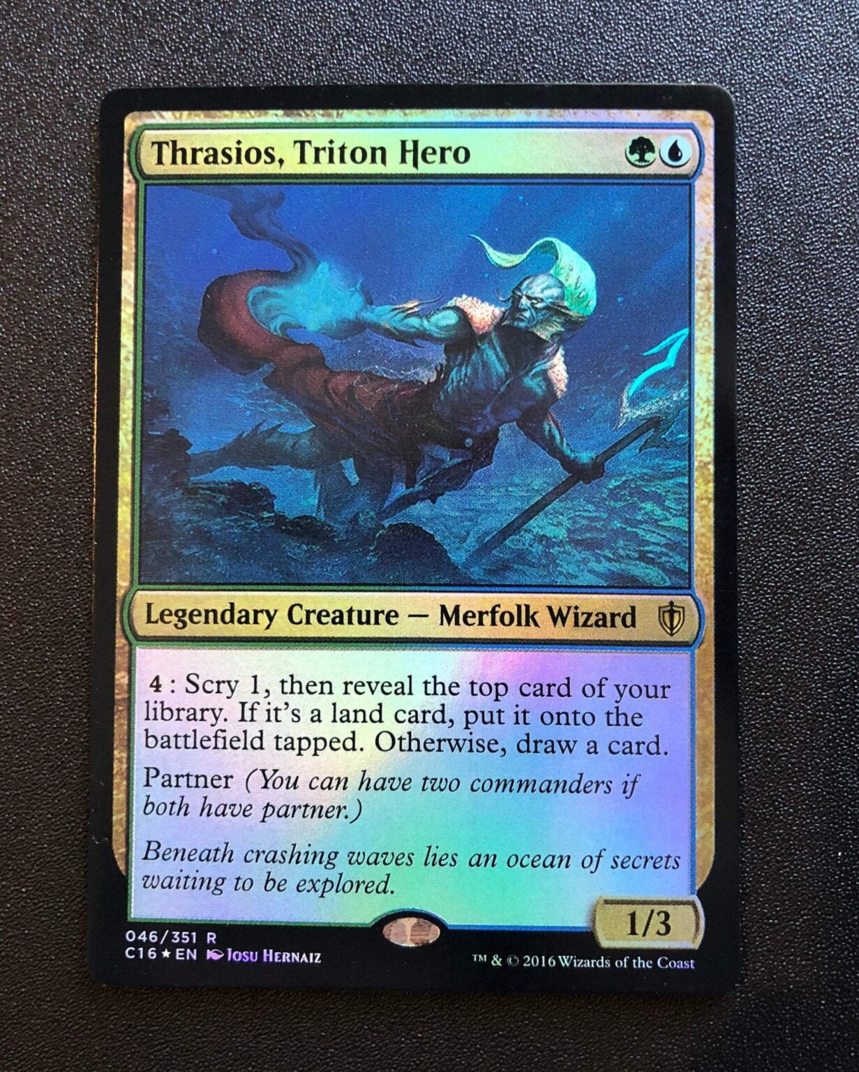 Thrasios, Triton Hero (FOIL) - MTG Proxy Commander - Proxy King