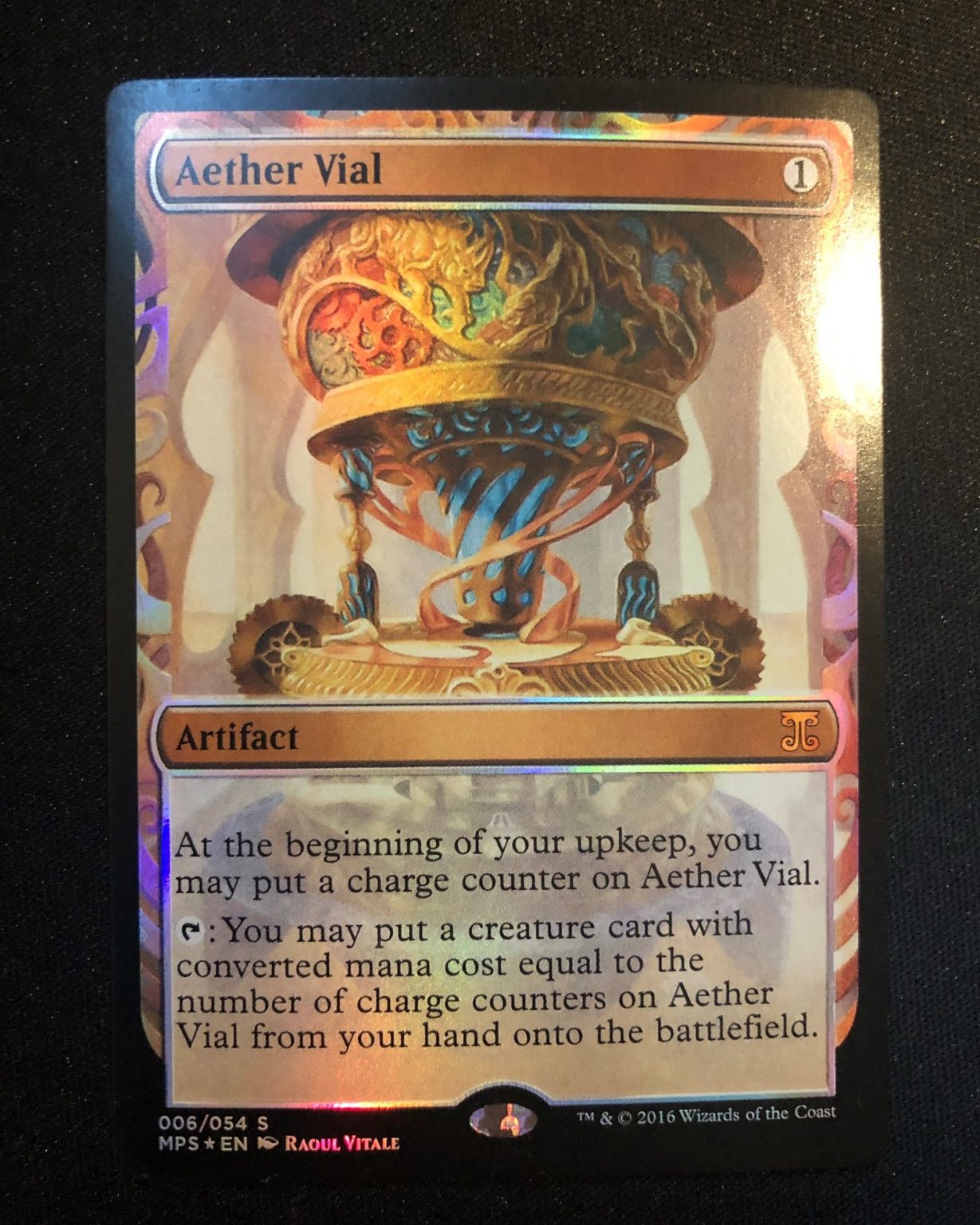 Aether Vial (FOIL) - MtG Kaladesh Masterpiece - Proxy King