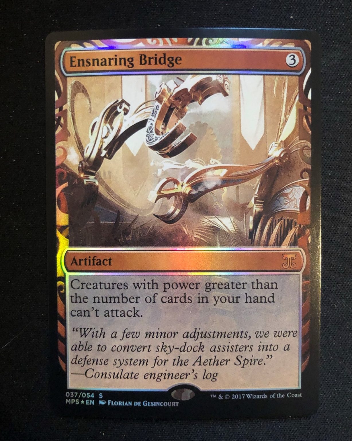 Ensnaring Bridge (FOIL) - MtG Kaladesh Masterpiece - Proxy King