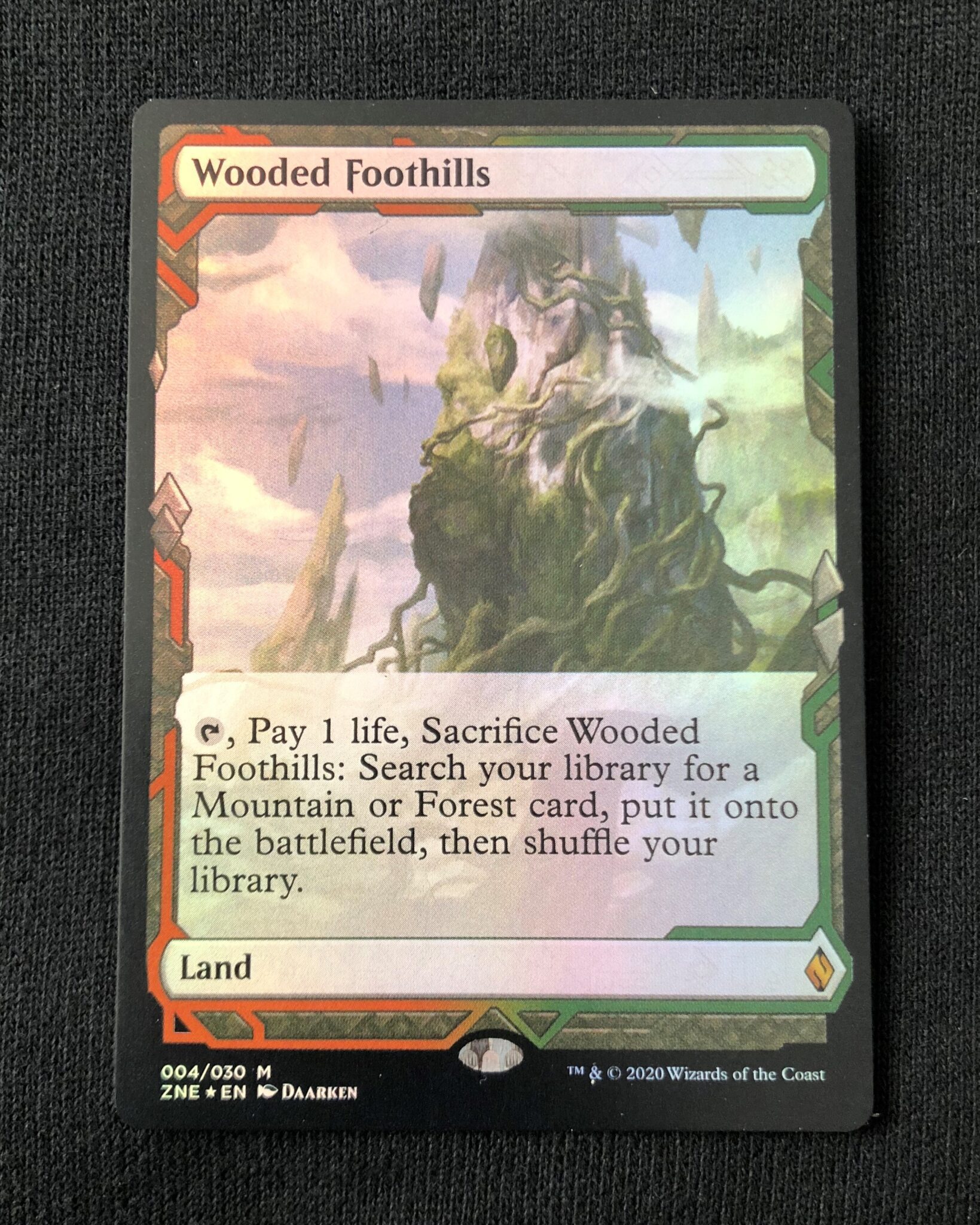 Wooded Foothills (FOIL) - MtG Zendikar Rising Expedition - Proxy King