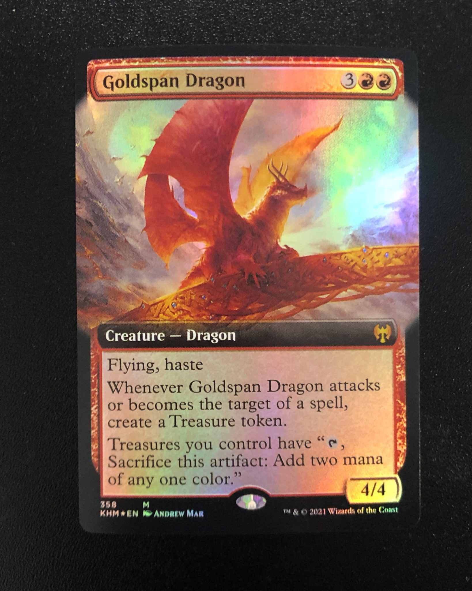 Goldspan Dragon (FOIL Showcase) - MtG Kaldheim - Proxy King