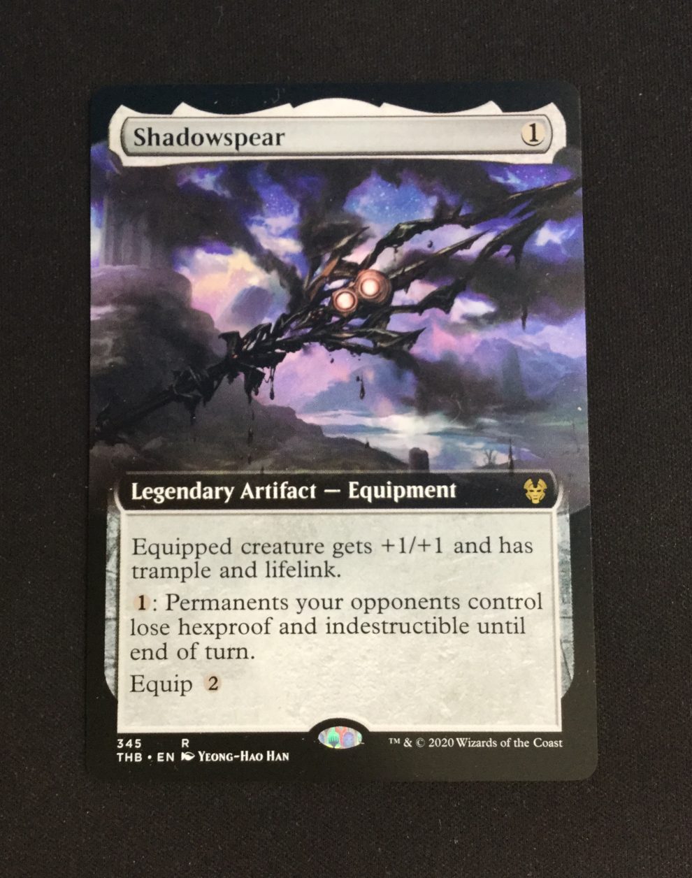 Shadowspear (Extended Art) - MTG Proxy Theros Beyond Death - Proxy King