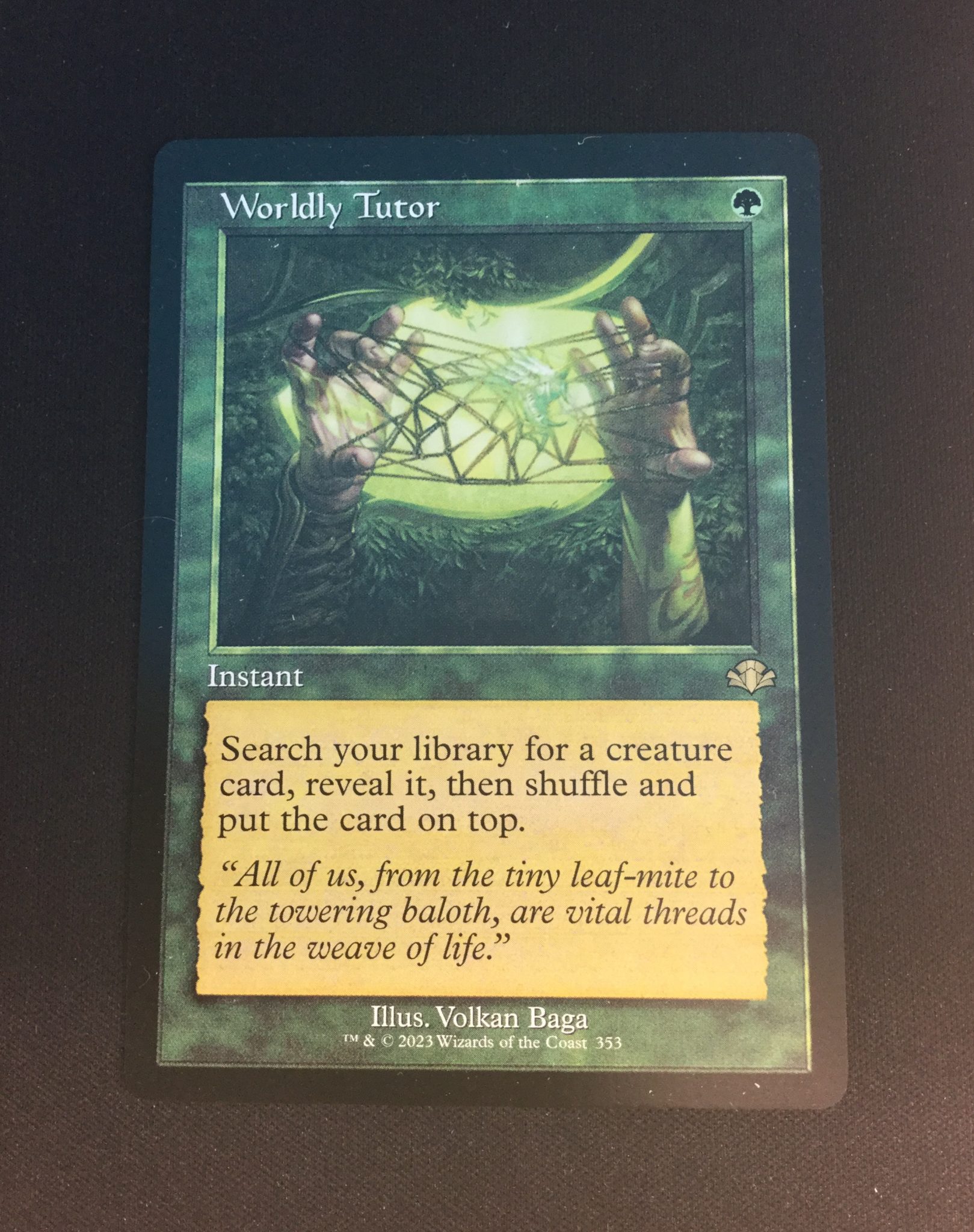 Worldly Tutor (Retro Frame) - MTG Proxy Dominaria Remastered - Proxy King