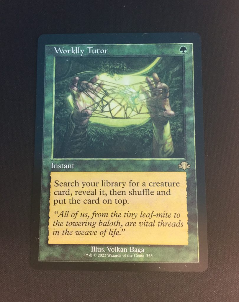Worldly Tutor (Retro Frame) - MTG Proxy Dominaria Remastered - Proxy King