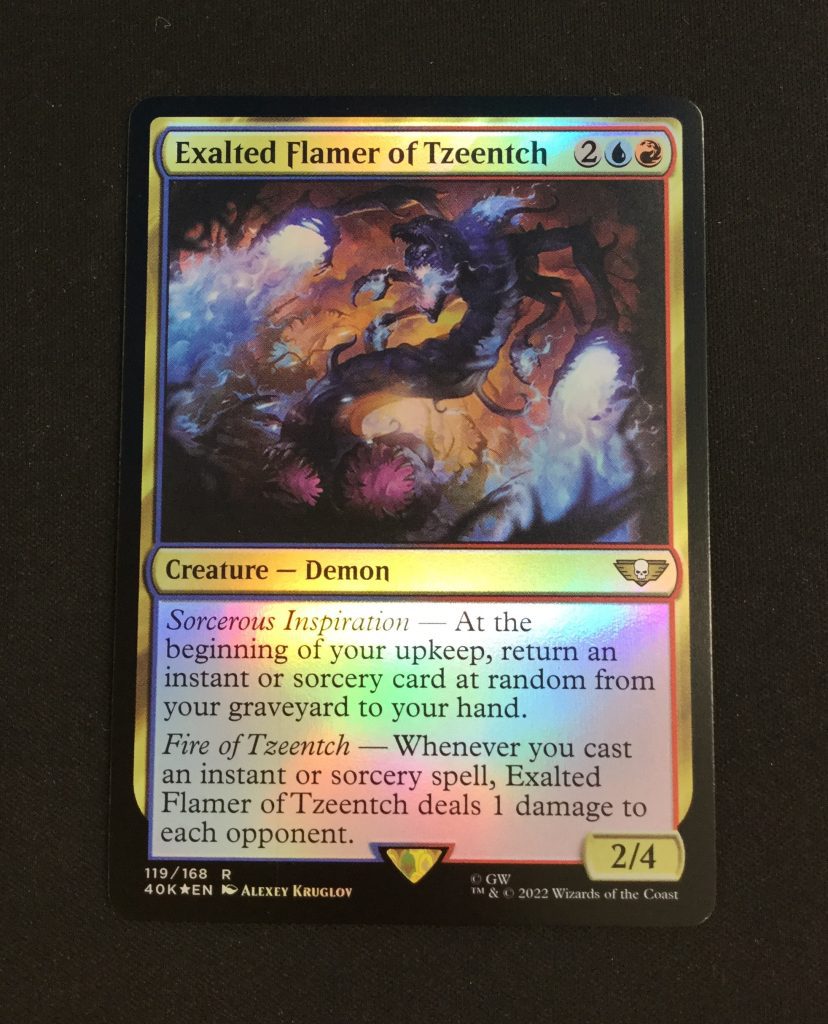 Exalted Flamer of Tzeentch (FOIL) - MTG Proxy Universes Beyond ...