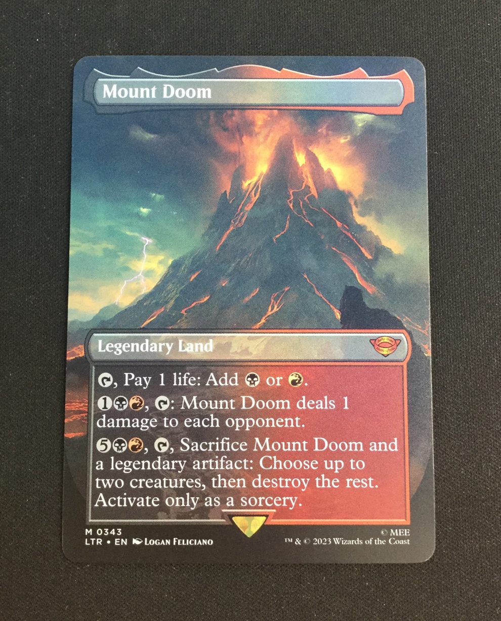 Mount Doom (Borderless) - MTG Proxy Universes Beyond: The Lord of the ...