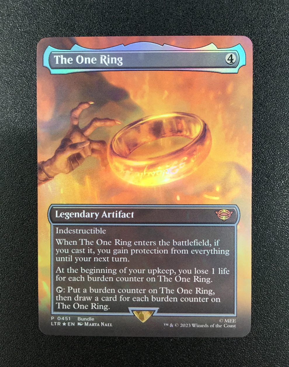 The One Ring (FOIL Borderless) - MTG Proxy: The Lord of the Rings ...