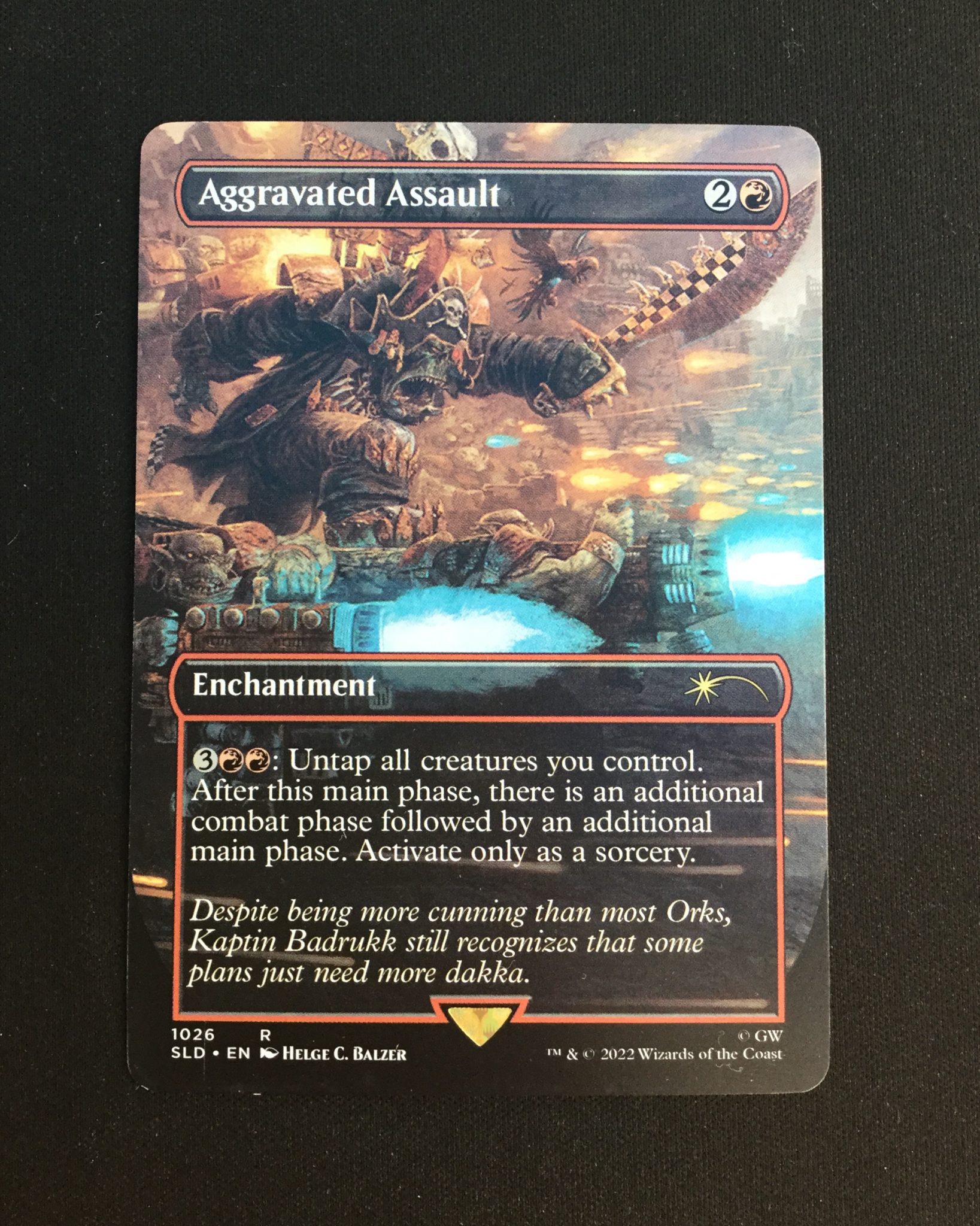 Aggravated Assault (Borderless) - MTG Proxy SLD - Proxy King