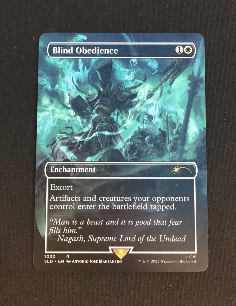 Blind Obedience (Borderless) - MTG Proxy SLD - Proxy King