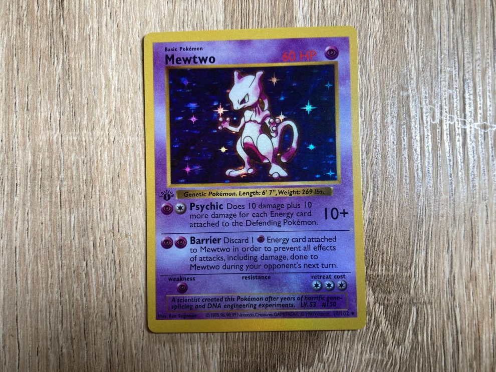 Mewtwo Shadowless 1st Edition (Holo) - Custom Made Pokémon Card - Proxy ...