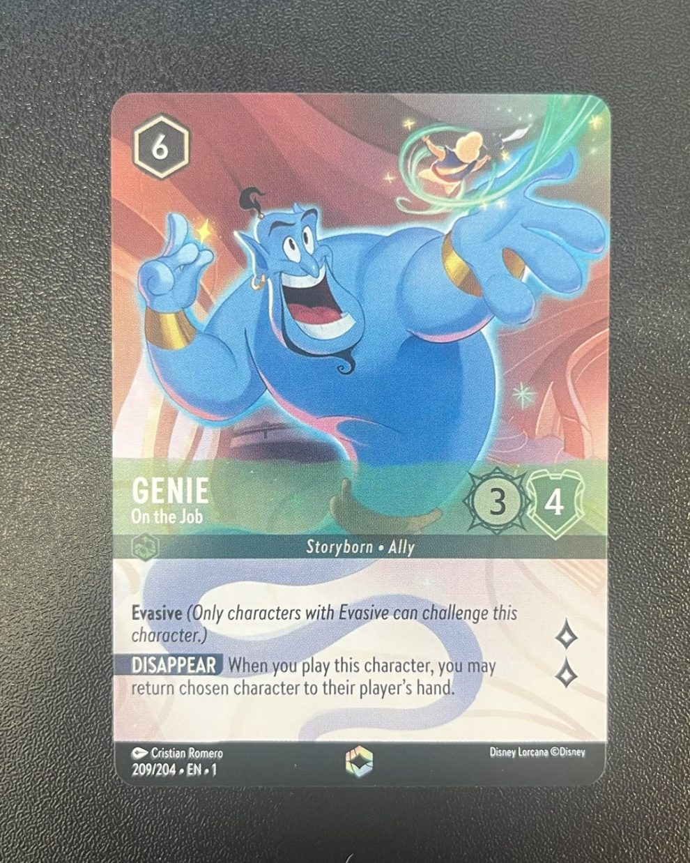 Genie - On the Job (Alternate Art) - Disney's Lorcana Card Proxy ...