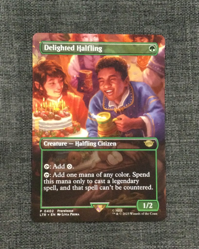 Delighted Halfling (Borderless) - MTG Proxy Universes Beyond: The Lord ...