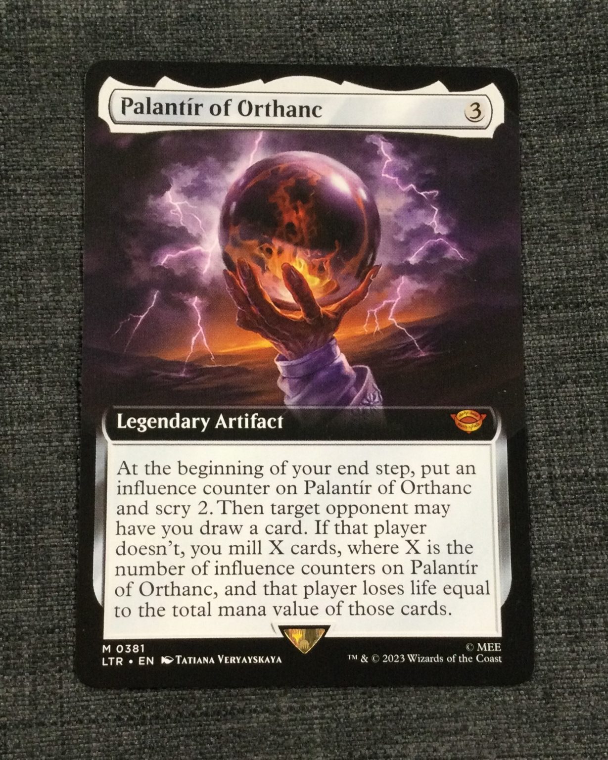 Palantir of Orthane (Extended Art) - MTG Proxy Universes Beyond: The ...