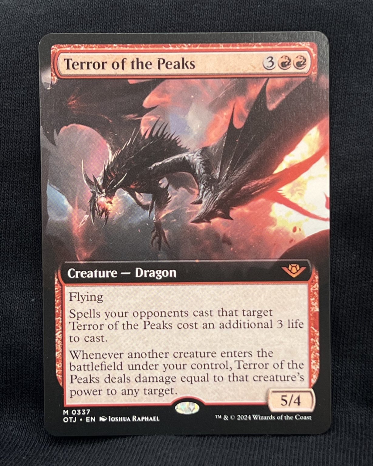 Terror of the Peaks (Extended Art)- MTG Proxy Outlaws of Thunder ...