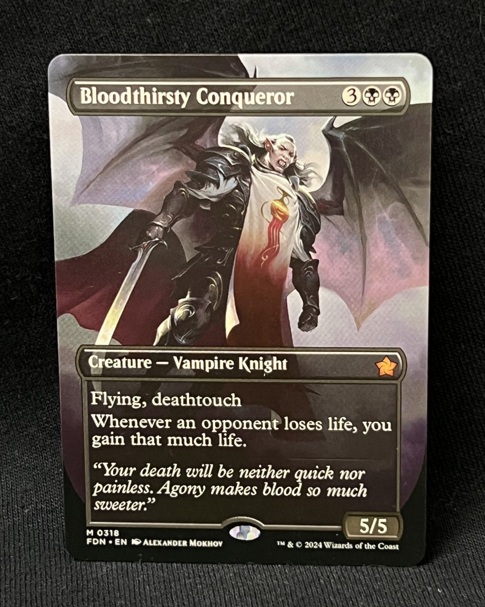 Bloodthirsty Conqueror (Borderless) - MTG Proxy Foundations - Proxy King