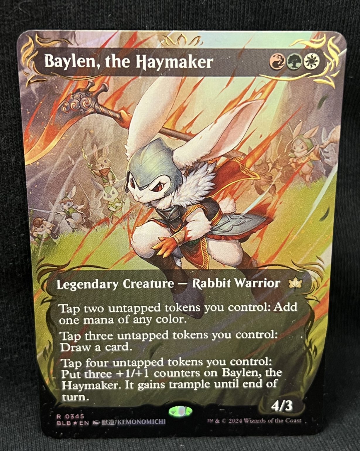 Baylen, the Haymaker (FOIL Borderless) - MTG Proxy Bloomburrow - Proxy ...