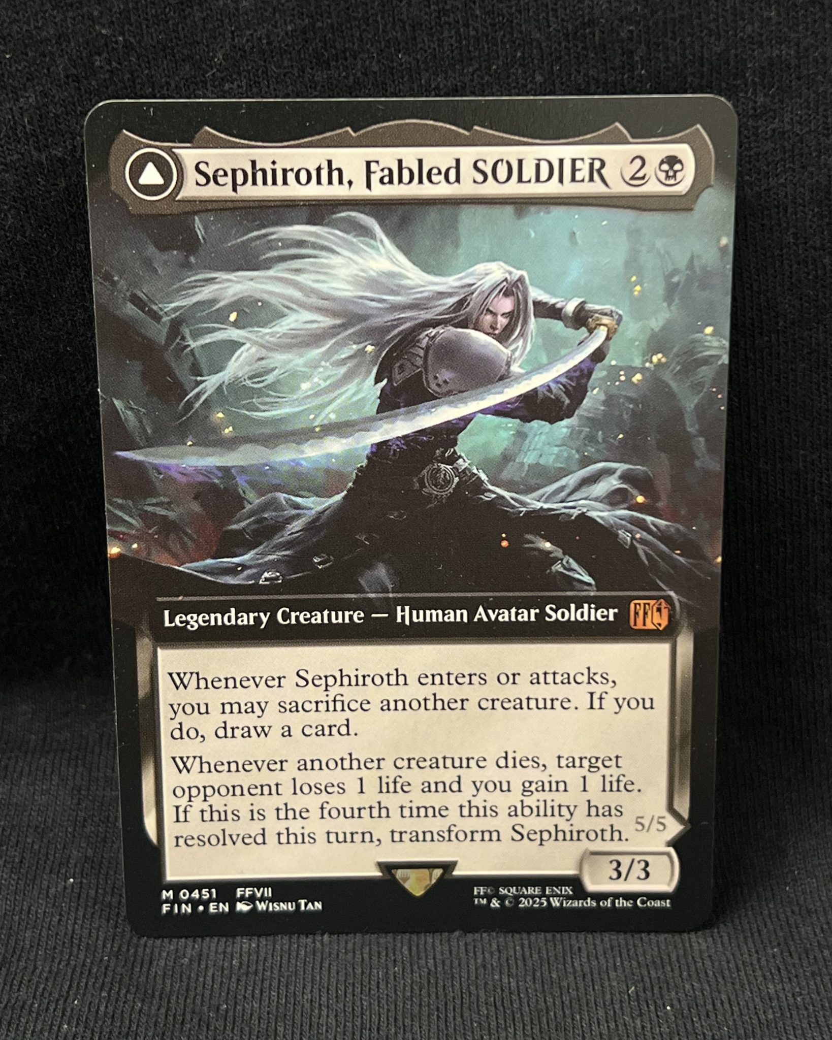 Sephiroth, Fabled SOLDIER (Extended Art) - MTG Proxy FINAL FANTASY ...